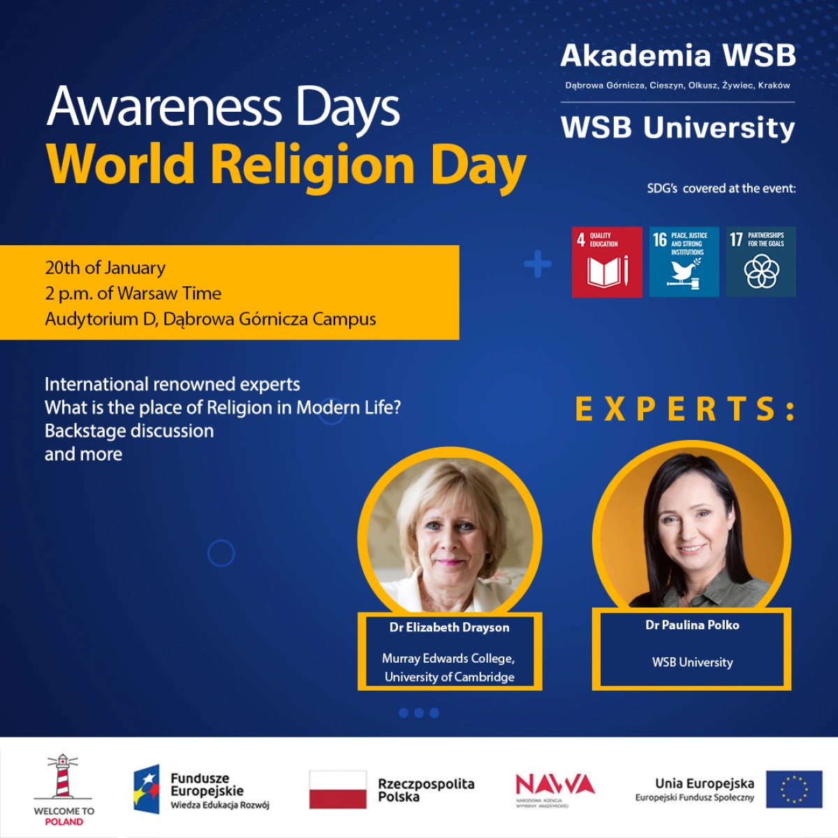 Awareness Days - World Religion Day - Akademia WSB