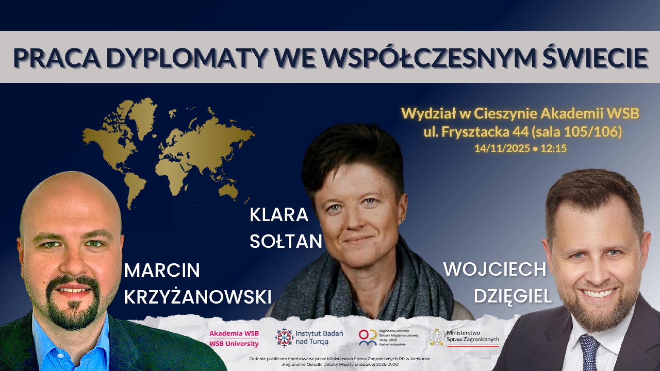 Praca dyplomaty we współczesnym świecie - debata w Akademii WSB w Cieszynie - Akademia WSB