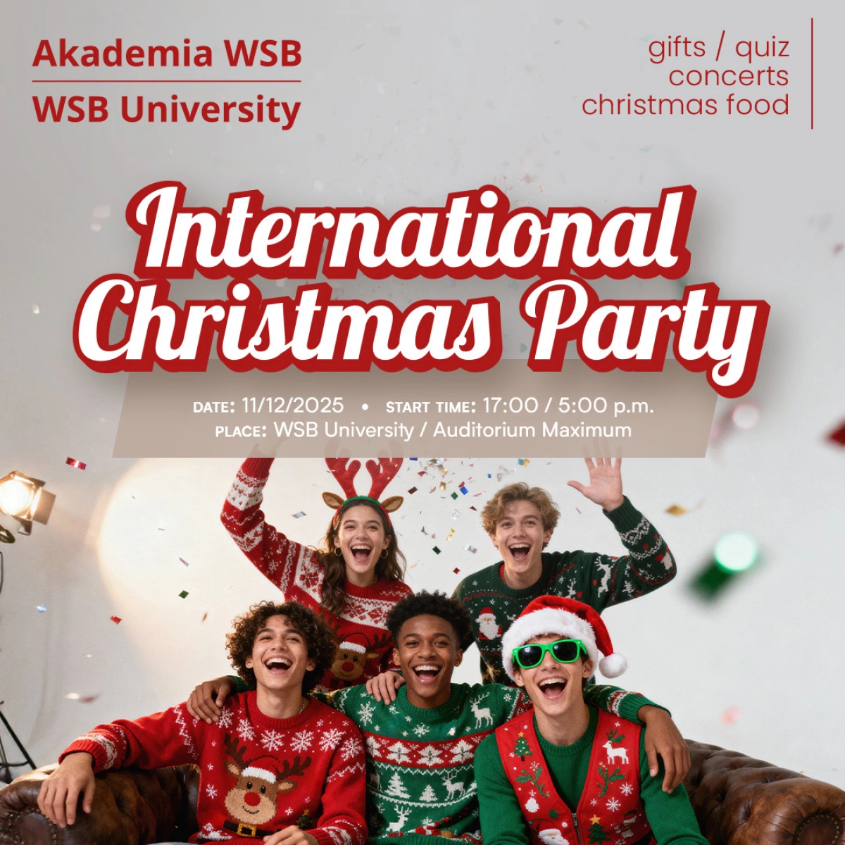 Sign up for International Christmas Party 2025! - Akademia WSB